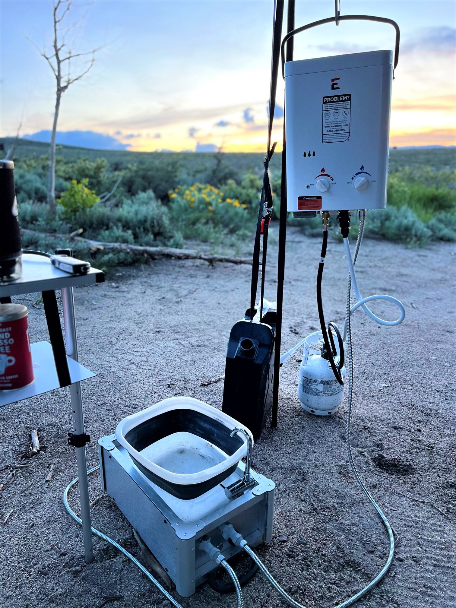 Portable Camping Sink with Pump & Water Filter - Trail Kitchens