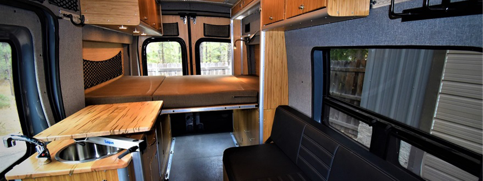 Murphy's Lounge Complete Van Interior - Trail Kitchens