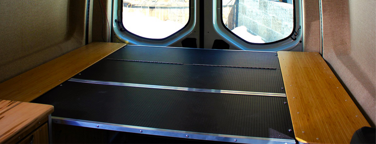 Wheel Well Cabinets for Campervans - Trail Kitchens