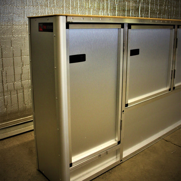 Dodge Promaster Wheel Well Cabinets - Trail Kitchens