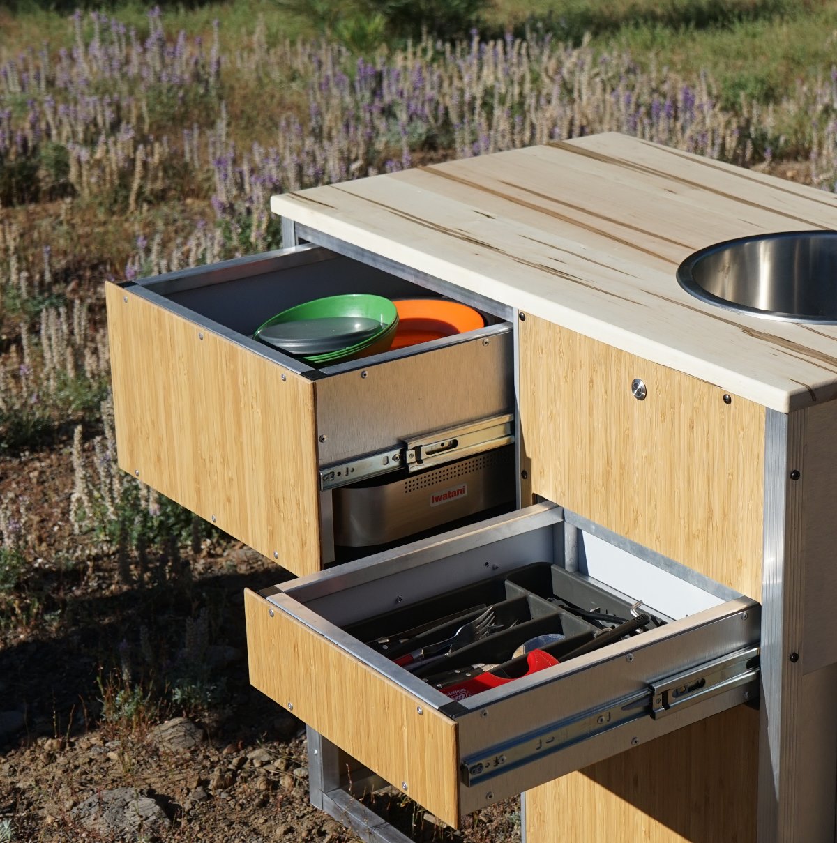 Campervan Kitchen Pod with Fridge - Trail Kitchens