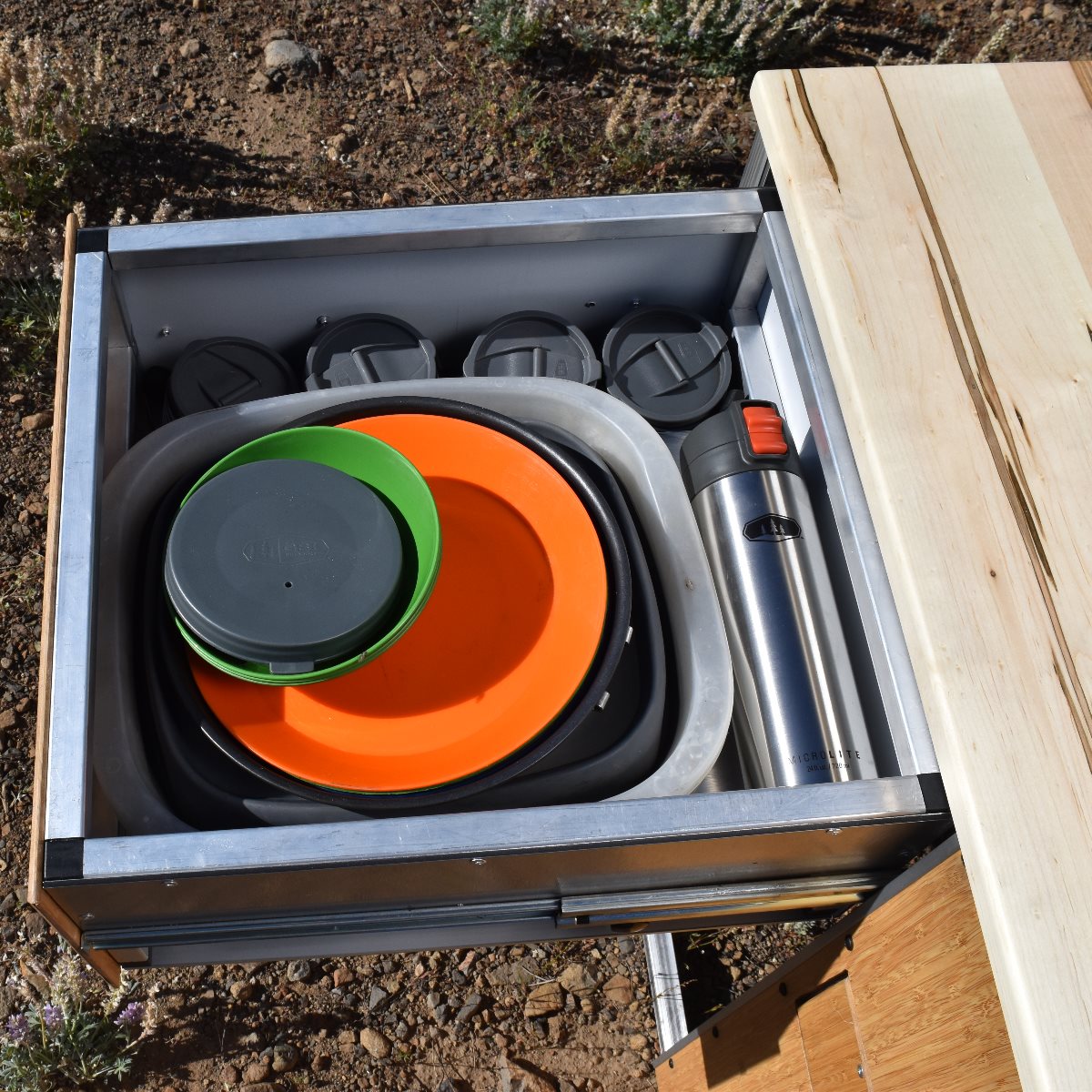 Campervan Kitchen Pod with Fridge - Trail Kitchens